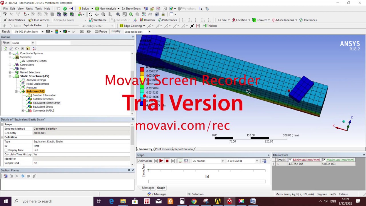 ANSYS Plain concrete beam Nonlinear Analysis - PART 2 - YouTube