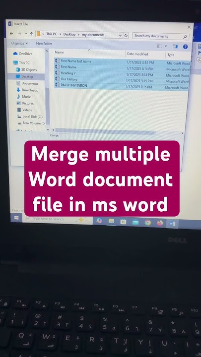 How to Merge MS Word Files Into One Document| how to Merge Multiple ...