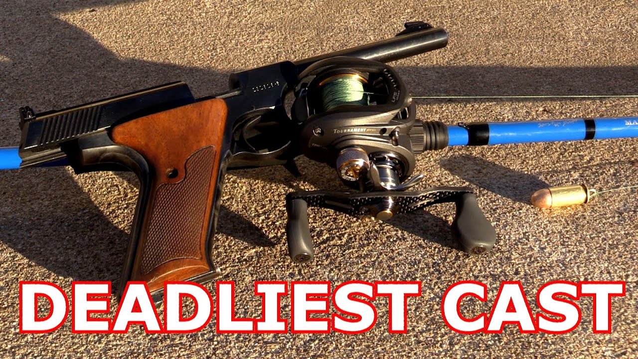 CASTING TRICK SHOT WITH A .45ACP / DEADLIEST CAST - YouTube