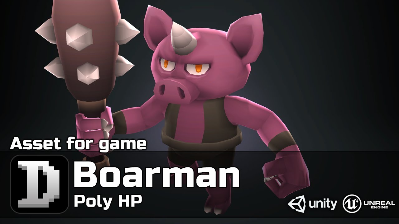 Poly HP - Boarman | 3D | For UE/Unity | Game Ready - YouTube