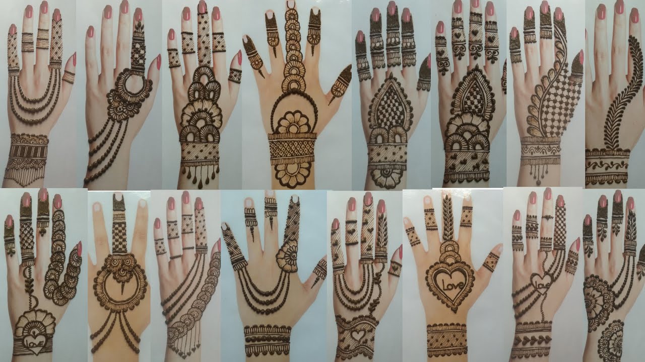 Top 100 Stylish mehedi design|Easy mehedi design(HM) - YouTube