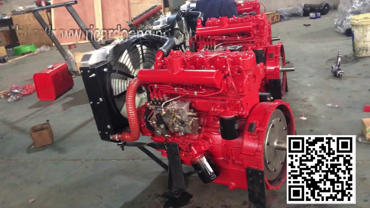 Chinese 4 cylinders Diesel Engine 23kw 2200rpm - YouTube