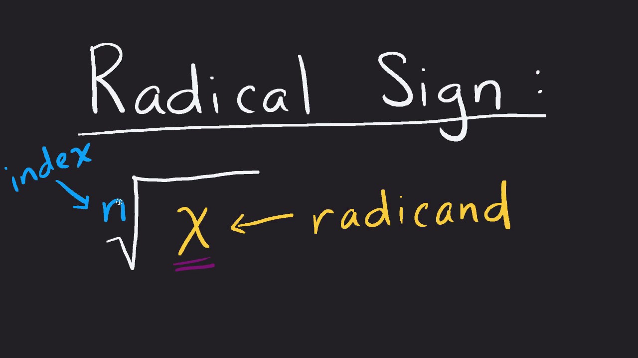 Radical Radicand Index Number YouTube radical-radicand-index-number-youtube