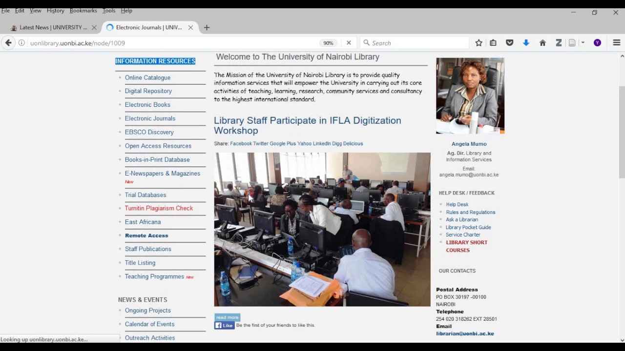 How to - Access UON Electronic Journals - YouTube