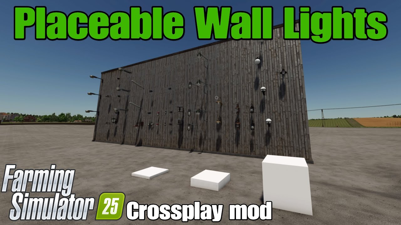 Placeable Wall Lights / FS25 Crossplay mod - YouTube