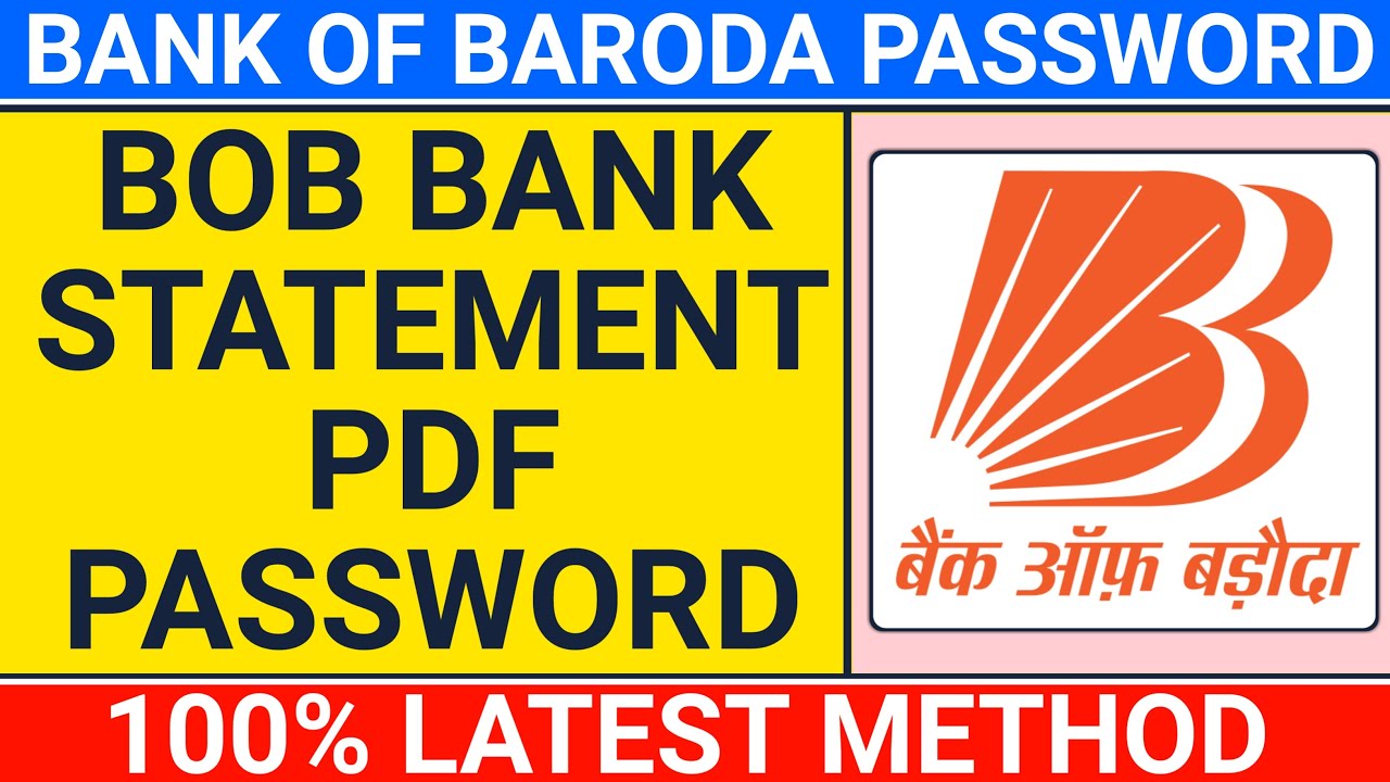 bank of baroda statement pdf password | bob statement pdf password ...