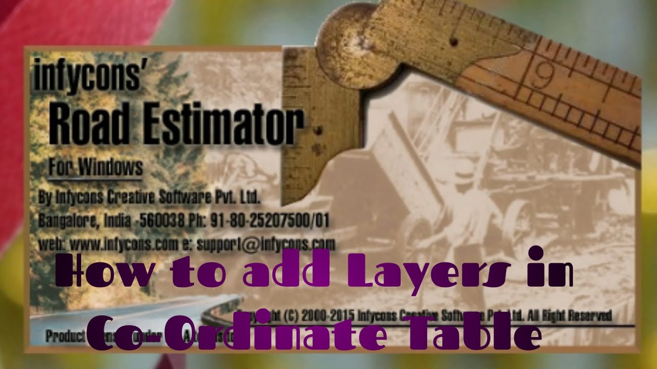 15 Co ordinate Table Settings || Road Estimator Tutorials || - YouTube