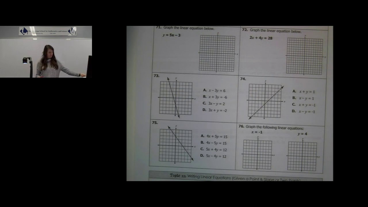 Algebra 1 Midterm Review Part 3 - YouTube