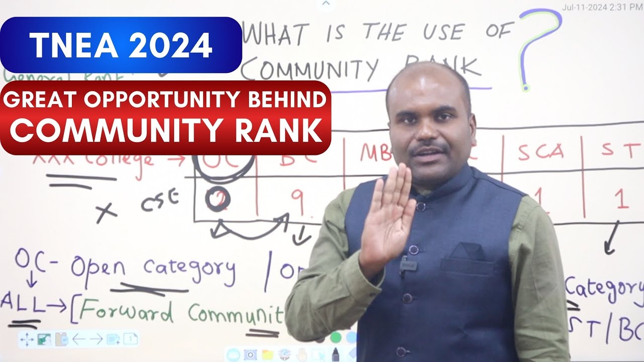 TNEA 2024 | What is the Use of Community Rank? | கடவுள் போல் இது தான் ...