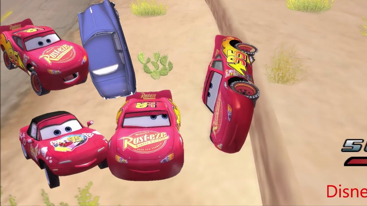 Disney Pixars Cars Movie Game - Crash Mcqueen 320 - Backwards Driving ...