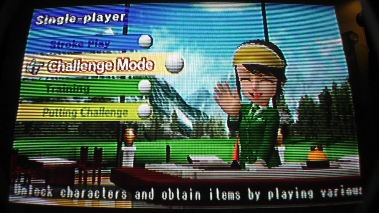 Hot Shots Golf Open Tee PSP on Sony Trinitron CRT (part 2) - YouTube