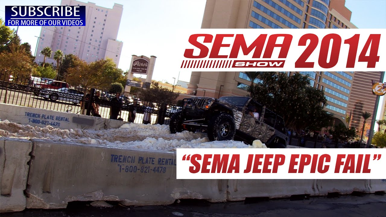 SEMA Jeep EPIC FAIL with fake snow! - YouTube