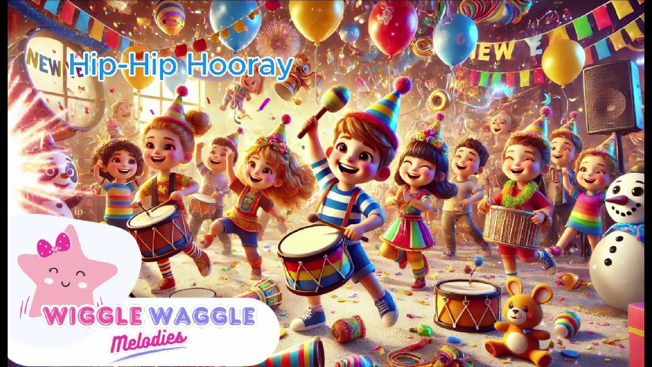 Hip-Hip Hooray | Wiggle Waggle Melodies @KidsClub-1195 - YouTube