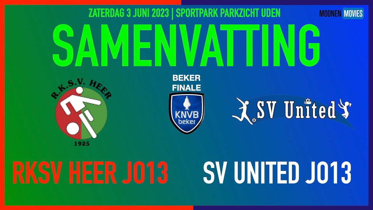 RKSV HEER JO13 WINT DE BEKER DOOR WINST OP SV UNITED! - YouTube
