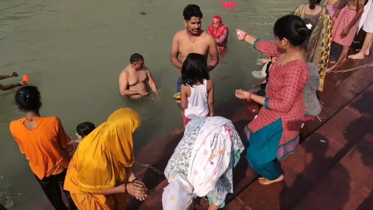 Ghat Snan New Ganga 2022 Video हरिद्वार @Tour_Guide - YouTube