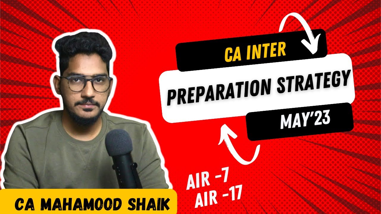PREPARATION STRATEGY FOR CA INTER MAY'23 EXAMS | TIPS AND TRICKS FOR CA ...