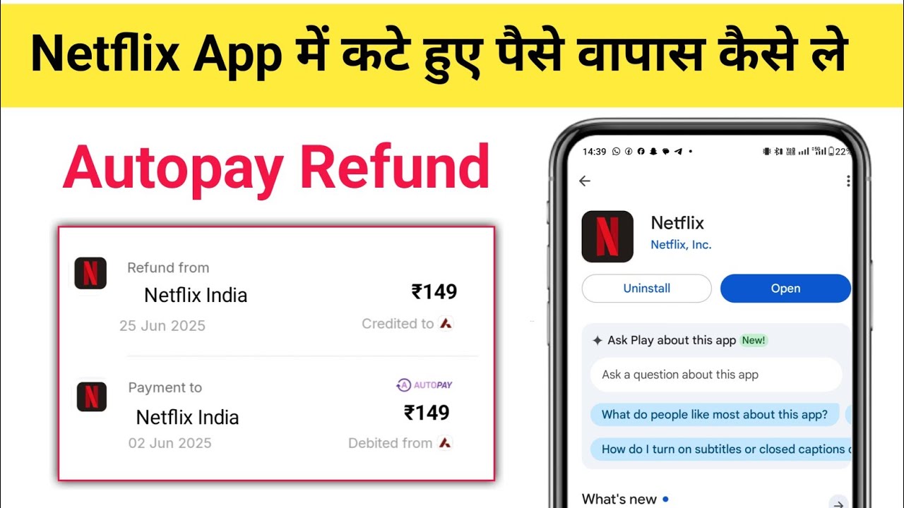 Netflix autopay refund kaise kare | How to Get Refund From Netflix ...