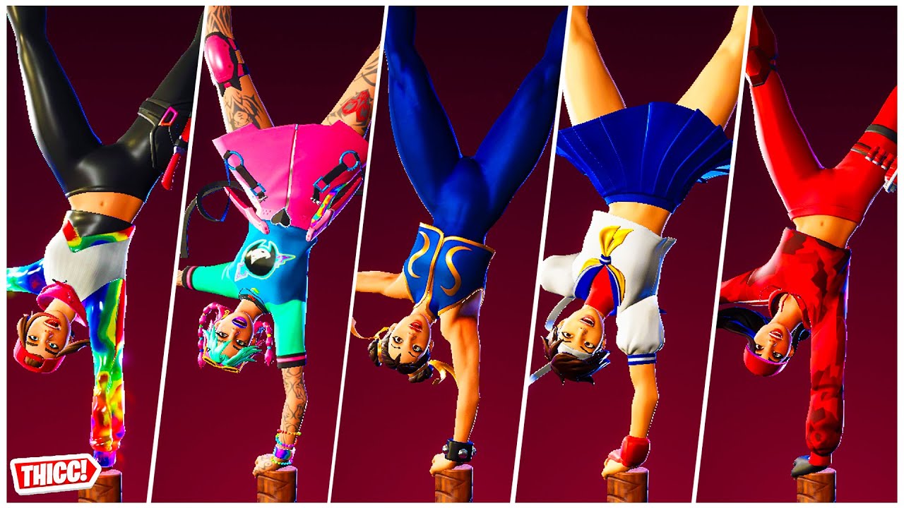 Fortnite Balance Board Emote Showcase With All Thicc Girl Skin ππ