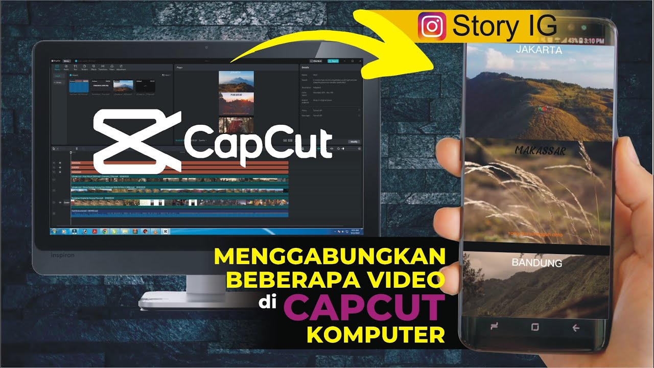 MENGGABUNGKAN 3 VIDEO DALAM 1 FRAME MENGGUNAKAN CAPCUT KOMPUTER PC || SPLIT VIDEO - YouTube