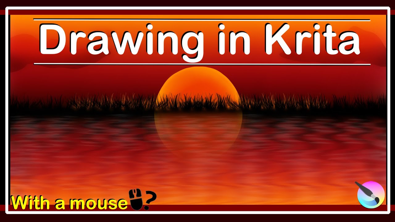 Simple Sunset Drawing | KRITA DIGITAL ART| WITHOUT GRAPHIC TABLET - YouTube