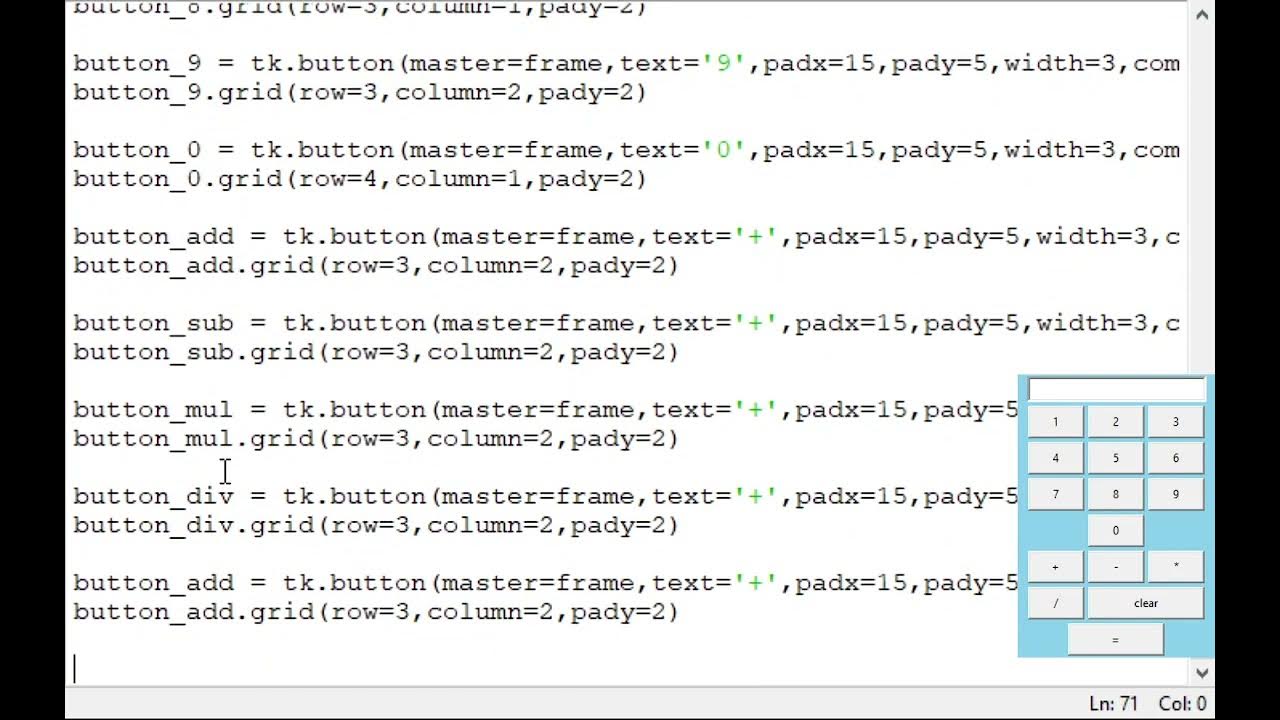 Python 3 program to create a simple calculator using Tkinter - YouTube