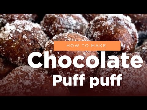 How to Make chocolate puff puff - YouTube