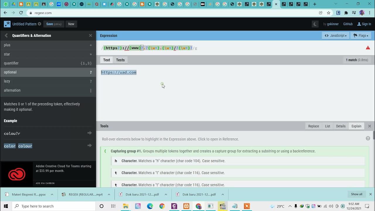1900018274 Dery Apriatama - Regular Expression dalam menggunakan Regexr - YouTube