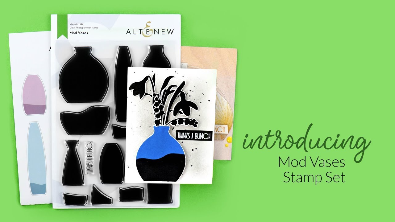 Layered Vase Stamps?! Yes, please! Altenew Mod Vases Stamp Set Intro ...