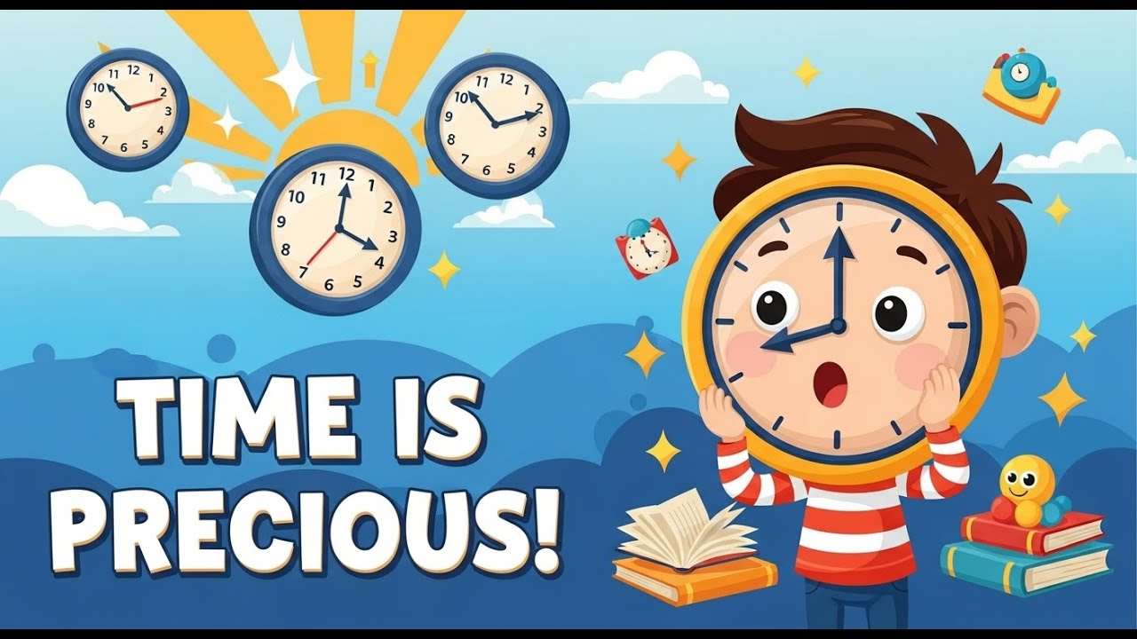 Time Is Precious ⏰ | Moral Story for Kids | English Animated Story ...