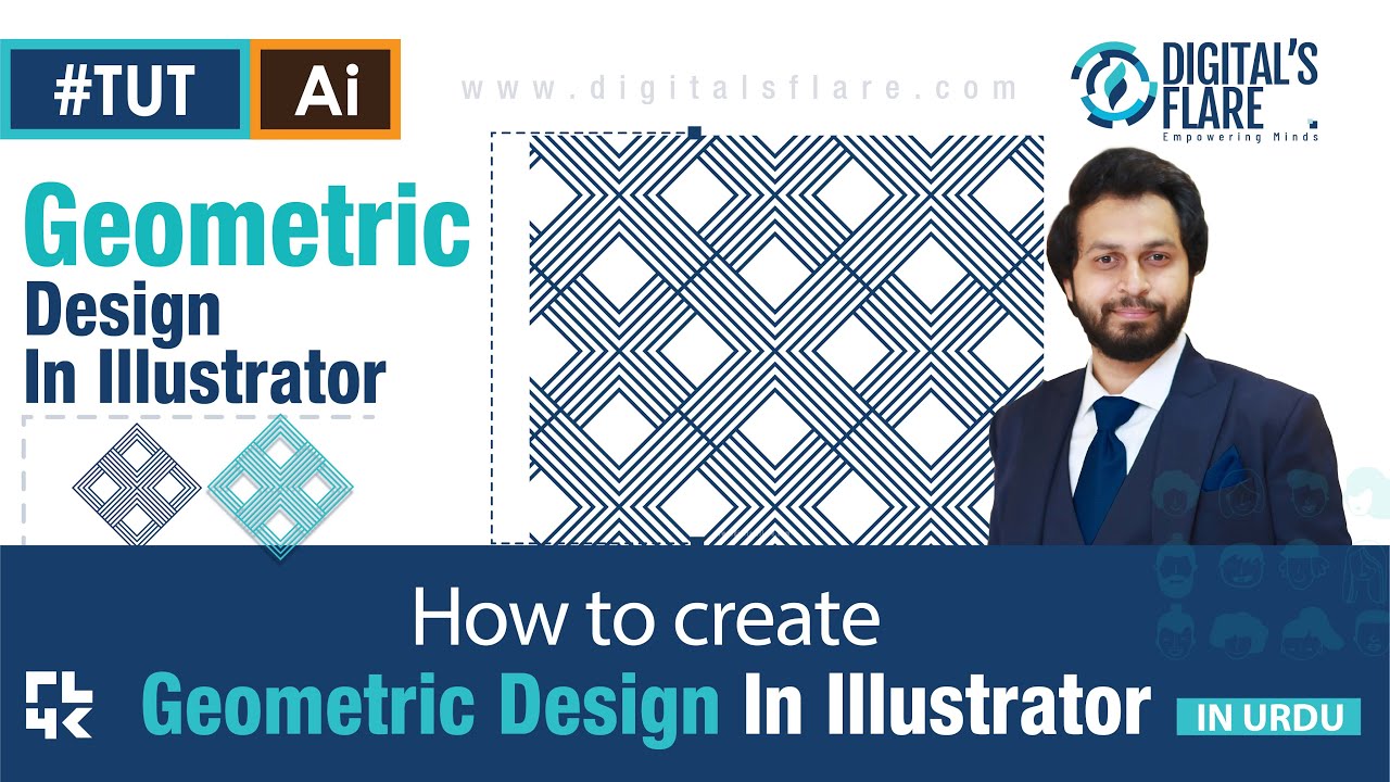 Geometric Design In Illustrator (Urdu-Hindi) - YouTube