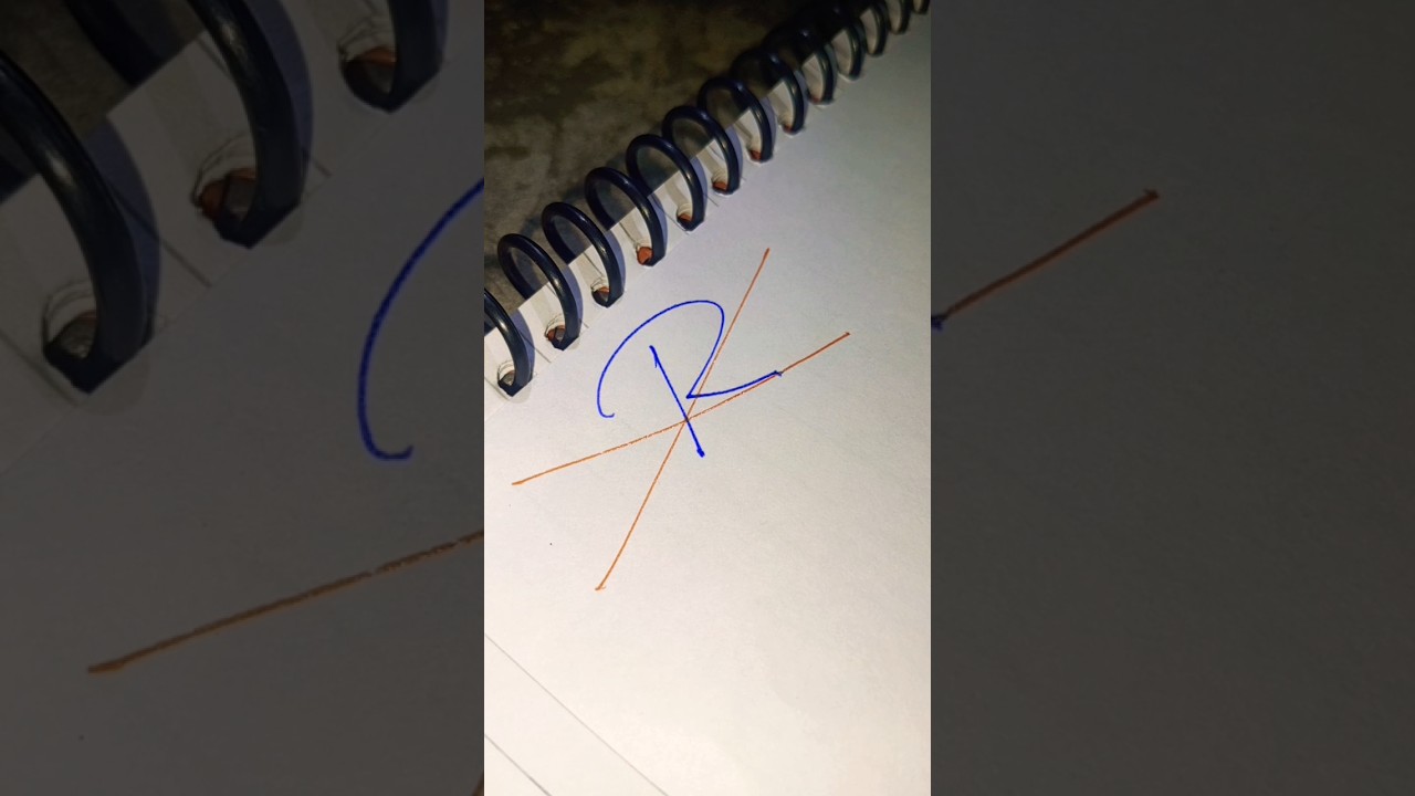 How to make sign letter R ? #R letter signature style #signaturestyle ...