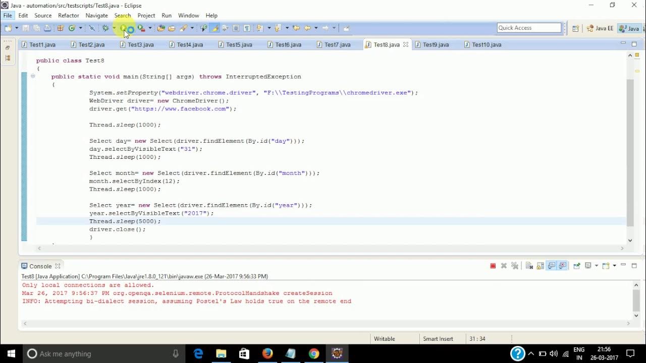 [Program & Execution ] How to Automate single select Drop down using Selenium WebDriver - YouTube