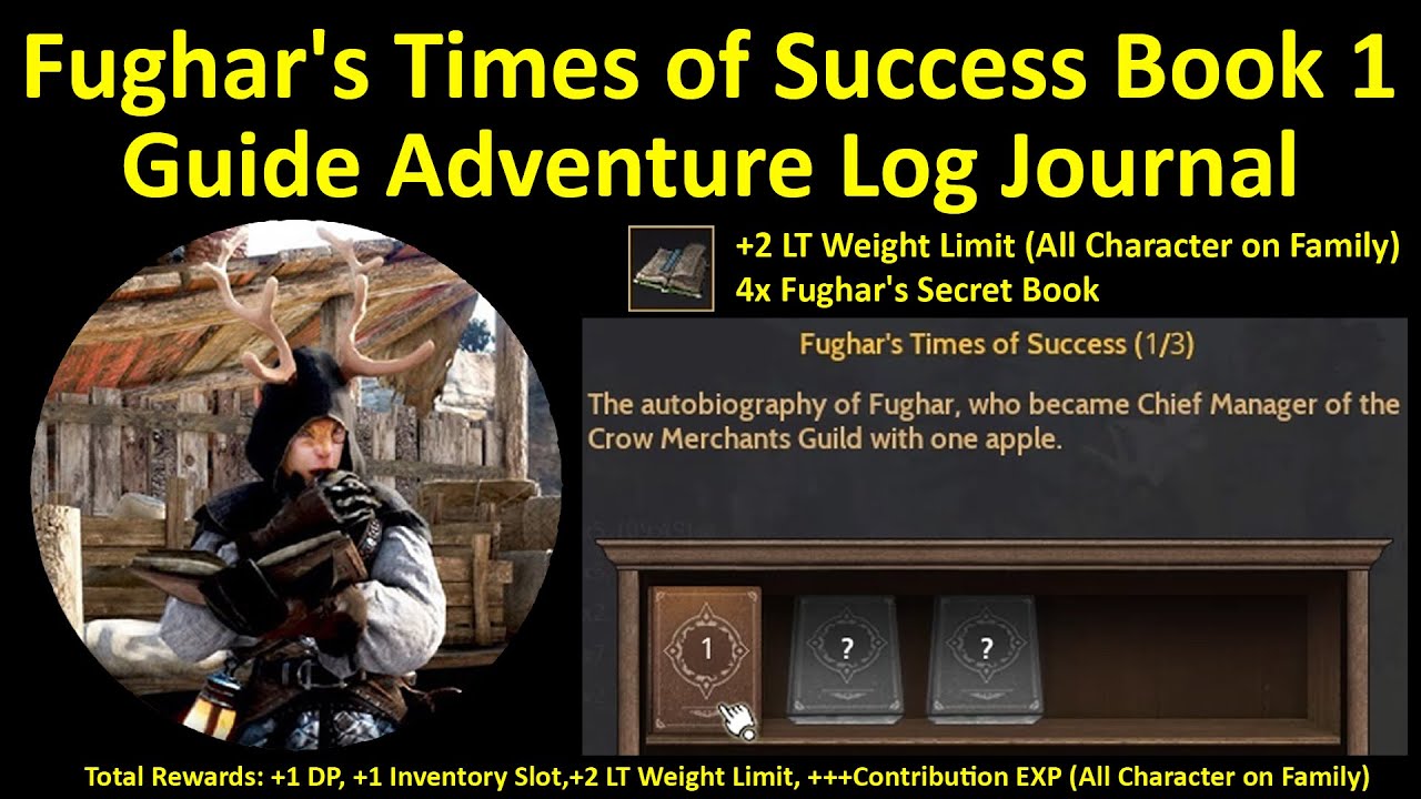 Fughar's Road to Success Vol. 1 Adventure Log Guide Crow Merchants Records Book 6 Black Desert ...