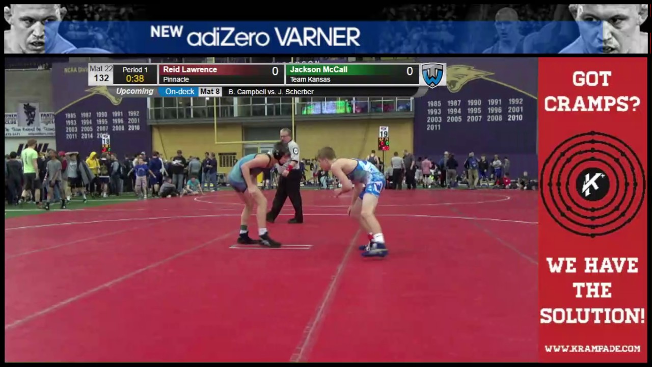 3201 Cadet 132 Mat 22 Reid Lawrence Pinnacle vs Jackson McCall Team ...