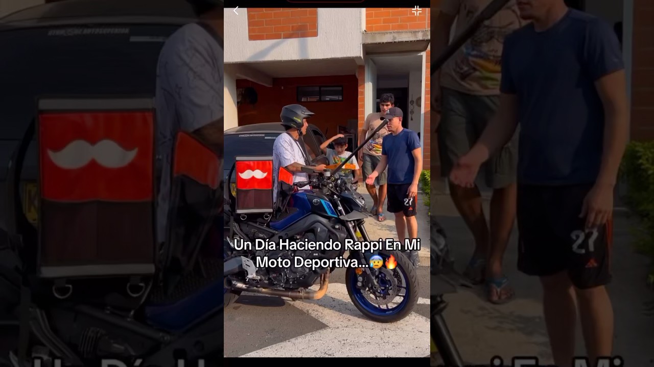 haciendo Rappi en mi moto deportiva Mt09 😱 y pasó esto 😬 #shorts # ...