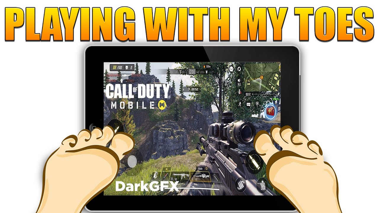 I played COD Mobile with my TOES... - YouTube