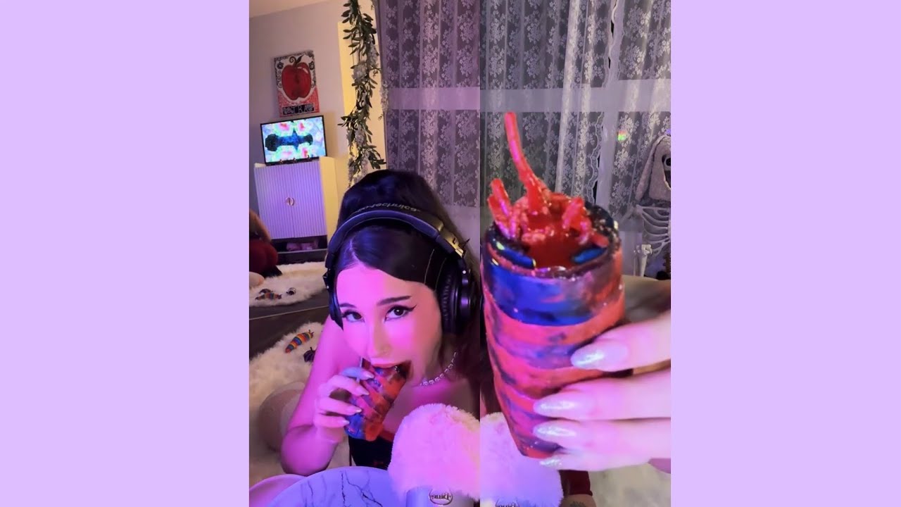 Loaded Blue Raspberry Pickle ASMR, Mouth Sounds, 360° Outfit Changes ...