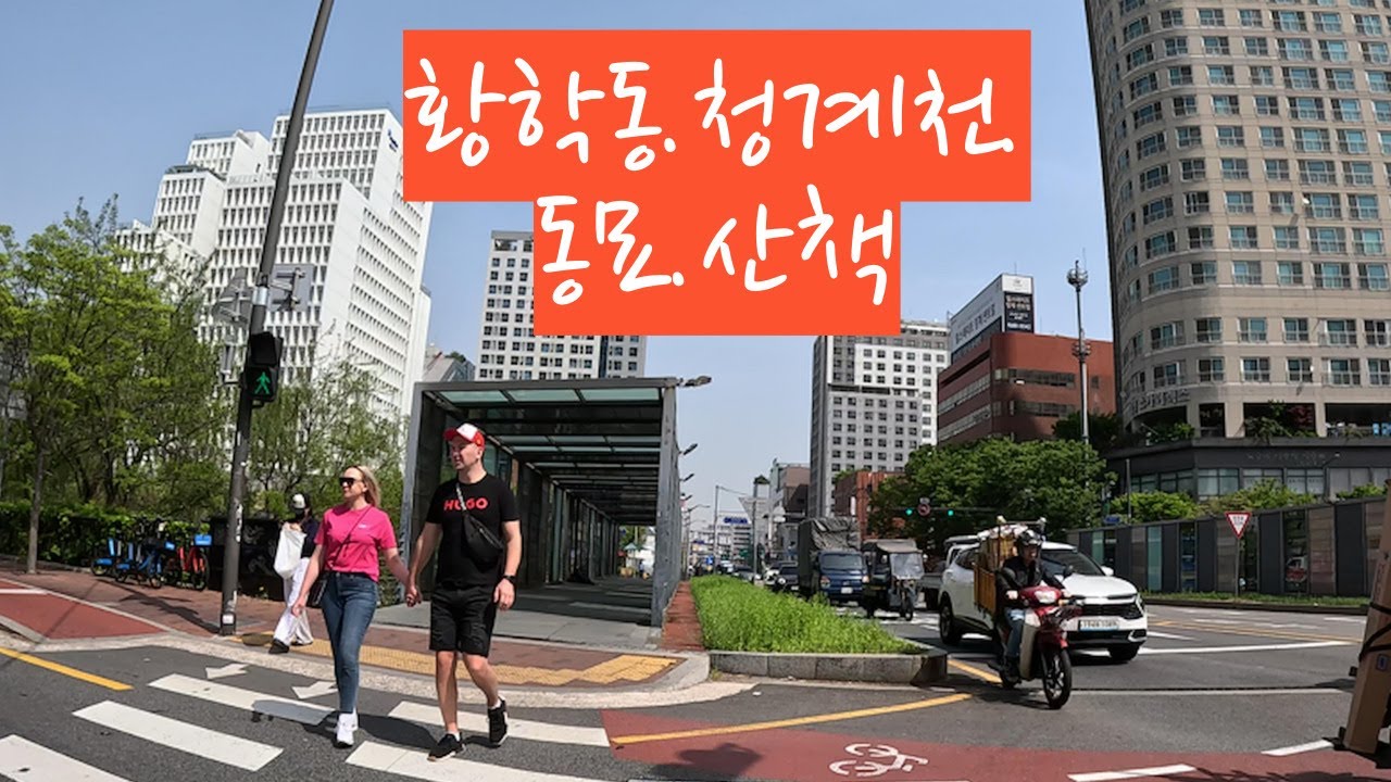 Hwanghak-dong. Cheonggye-cheon. Dongmyo. Light walks/ - YouTube