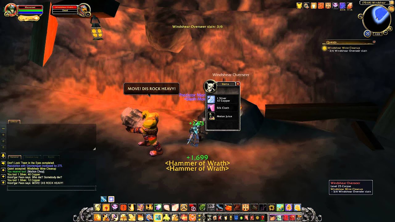Quest 1538: Windshear Mine Cleanup (WoW, human, paladin) - YouTube