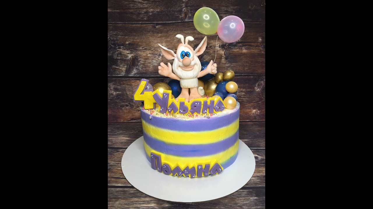 Оформление торта с Бубой_How to make cake with house Buba_Como fazer ...