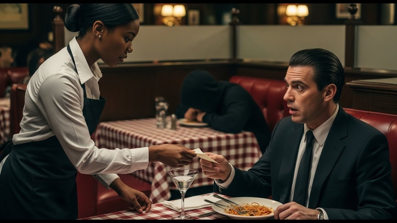 "ASSASSIN BEHIND YOU" BLACK WAITRESS SLIPS MAFIA BOSS A WARNING NOTE ...