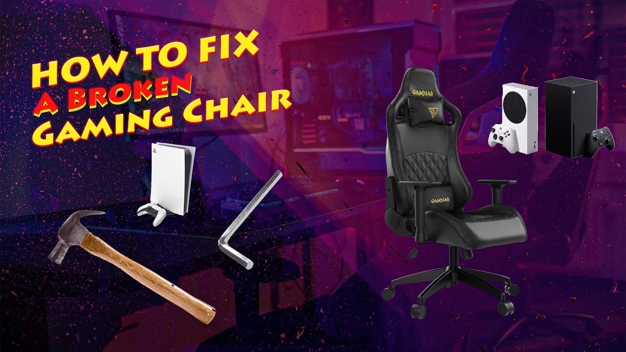 HOW TO FIX A BROKEN GAMING CHAIR - YouTube