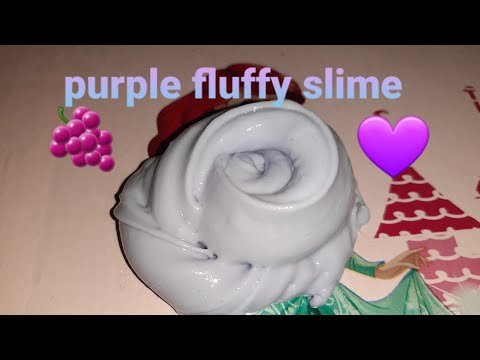 Purple💜 fluffy slime II Kate lian's slime vlog ❤II