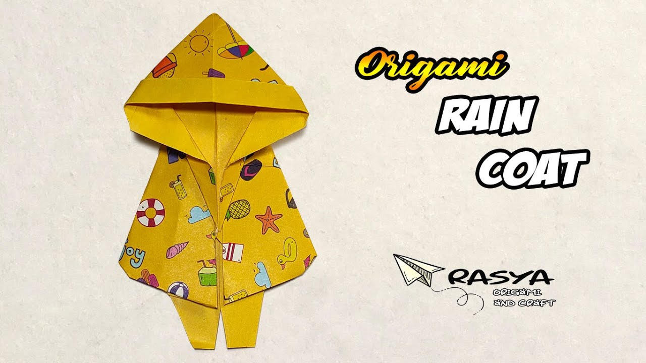 Origami Kids Rain Coat Cute - YouTube