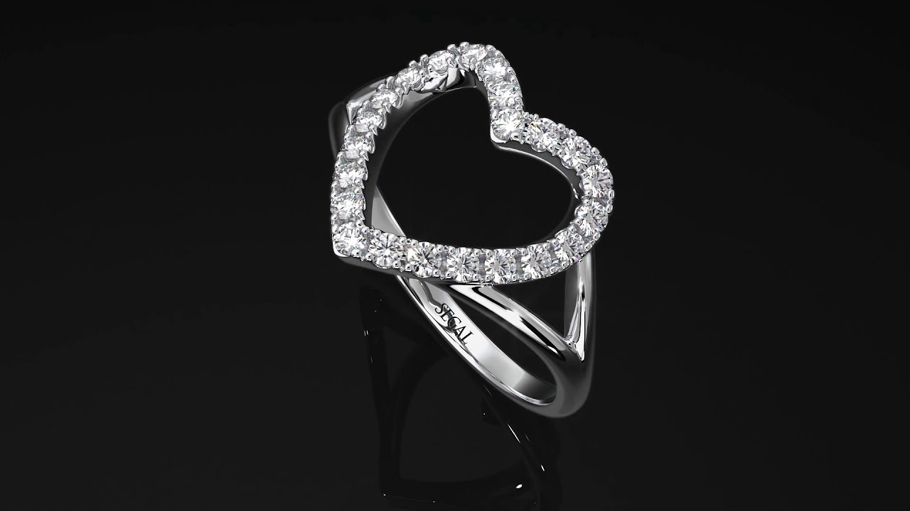 Split Shank Heart Diamond Ring - Delaney No. 3 - YouTube