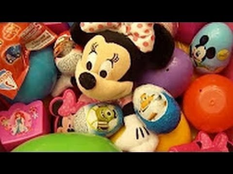101 Surprise Egg Opening! All DISNEY TOYS for Children! Kinder Joy ...