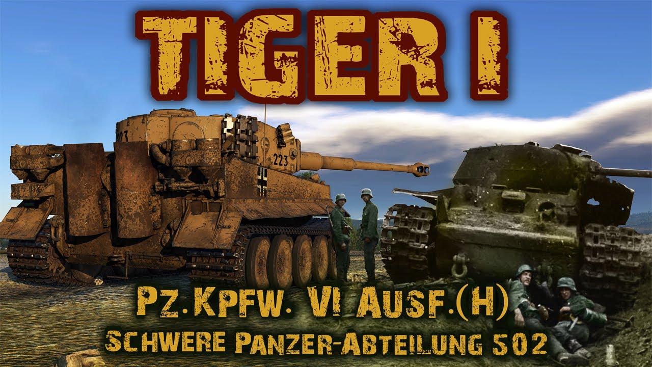 Tiger I № 223 - With the real sound of weapons - YouTube