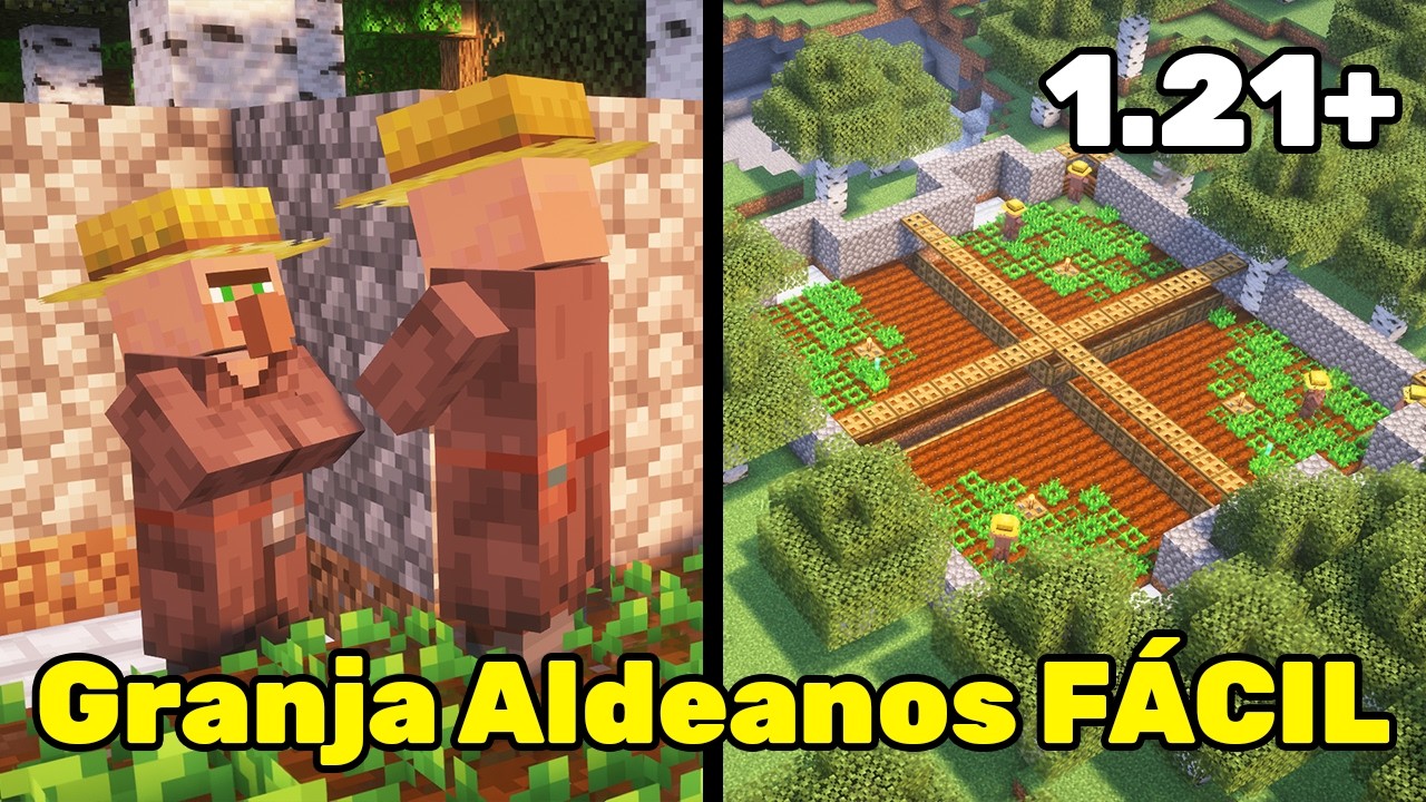 ¡La Granja de Aldeanos MÁS FÁCIL de Minecraft 1.21! (Java & Bedrock) - YouTube