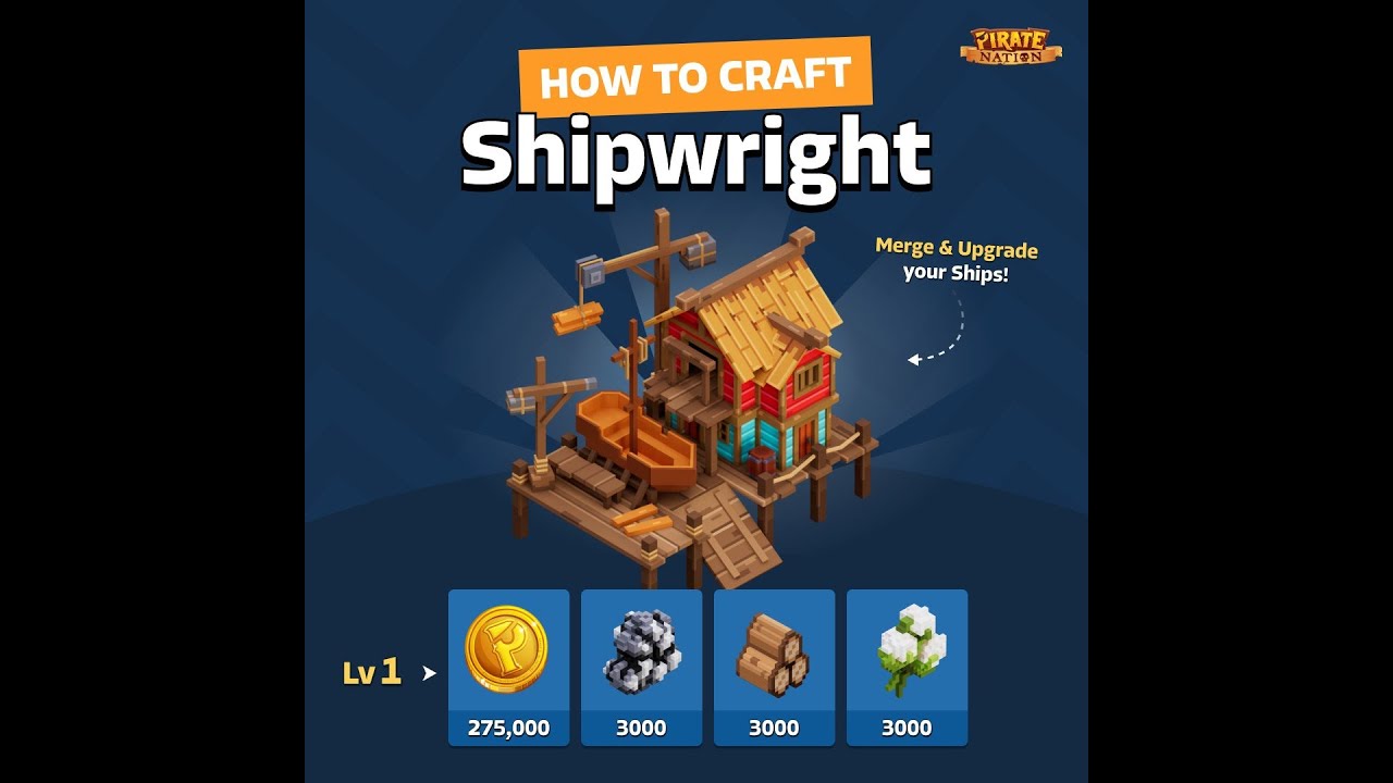 Pirate Nation : HOW CRAFT SHIPWRIGHT AT LOWEST COST - YouTube