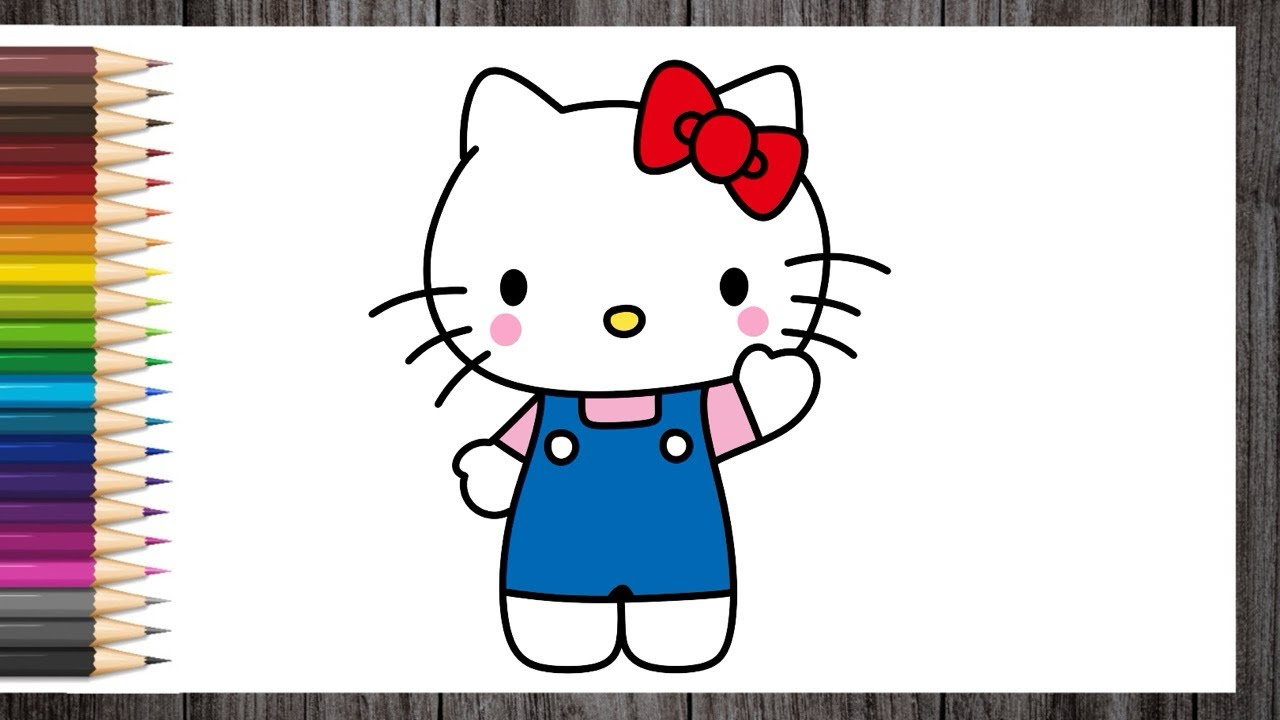 Cute Hello Kitty Drawing | How to Draw a Cute Hello Kitty Easy for Kids ...